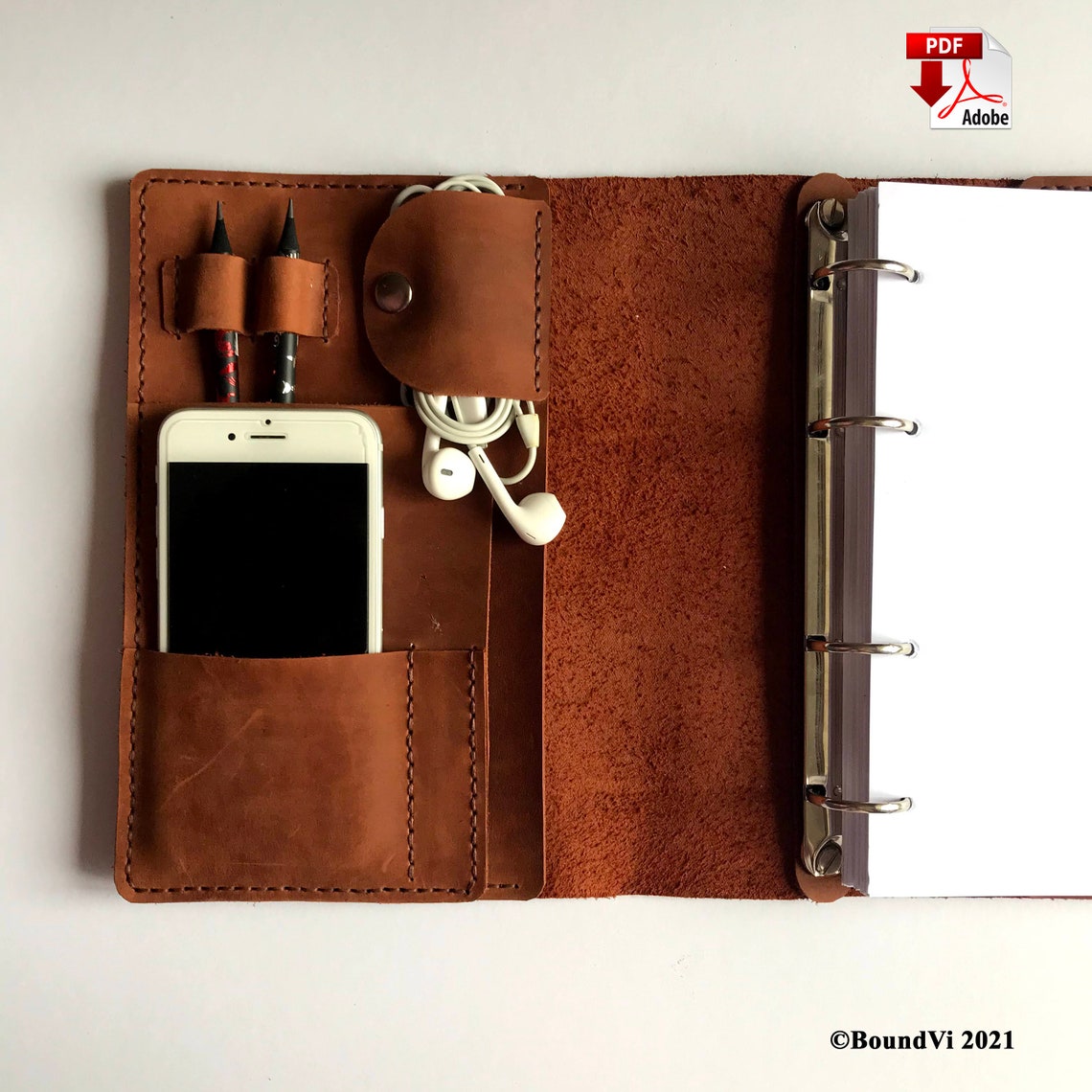 Template Leather Notebook, Leather Notebook A5 Pattern, PDF Pattern ...