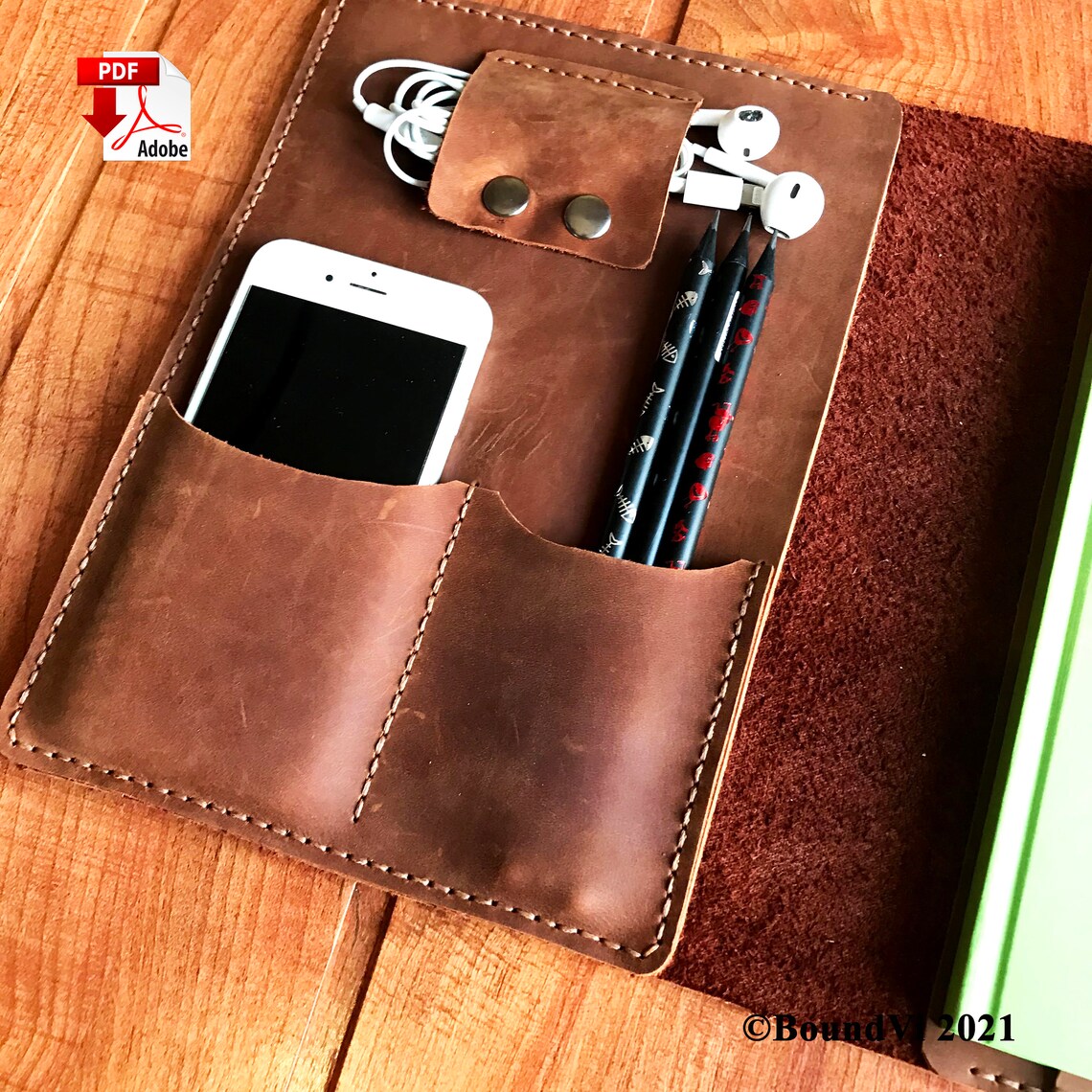 Leather Notebook A5 Pattern PDF Pattern Template Leather - Etsy