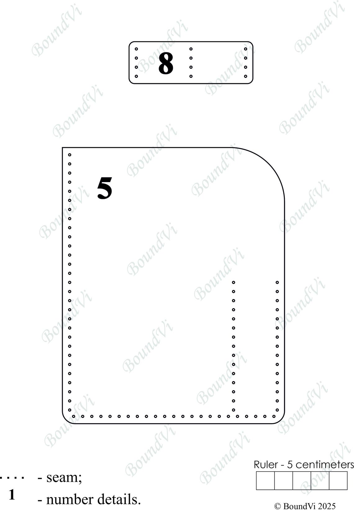 Leather Journal Cover A5 Pattern – Digital PDF Template for DIY ...