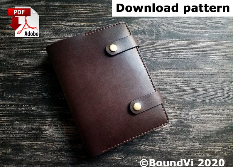 Template leather notebook Leather Notebook A5 Pattern PDF | Etsy