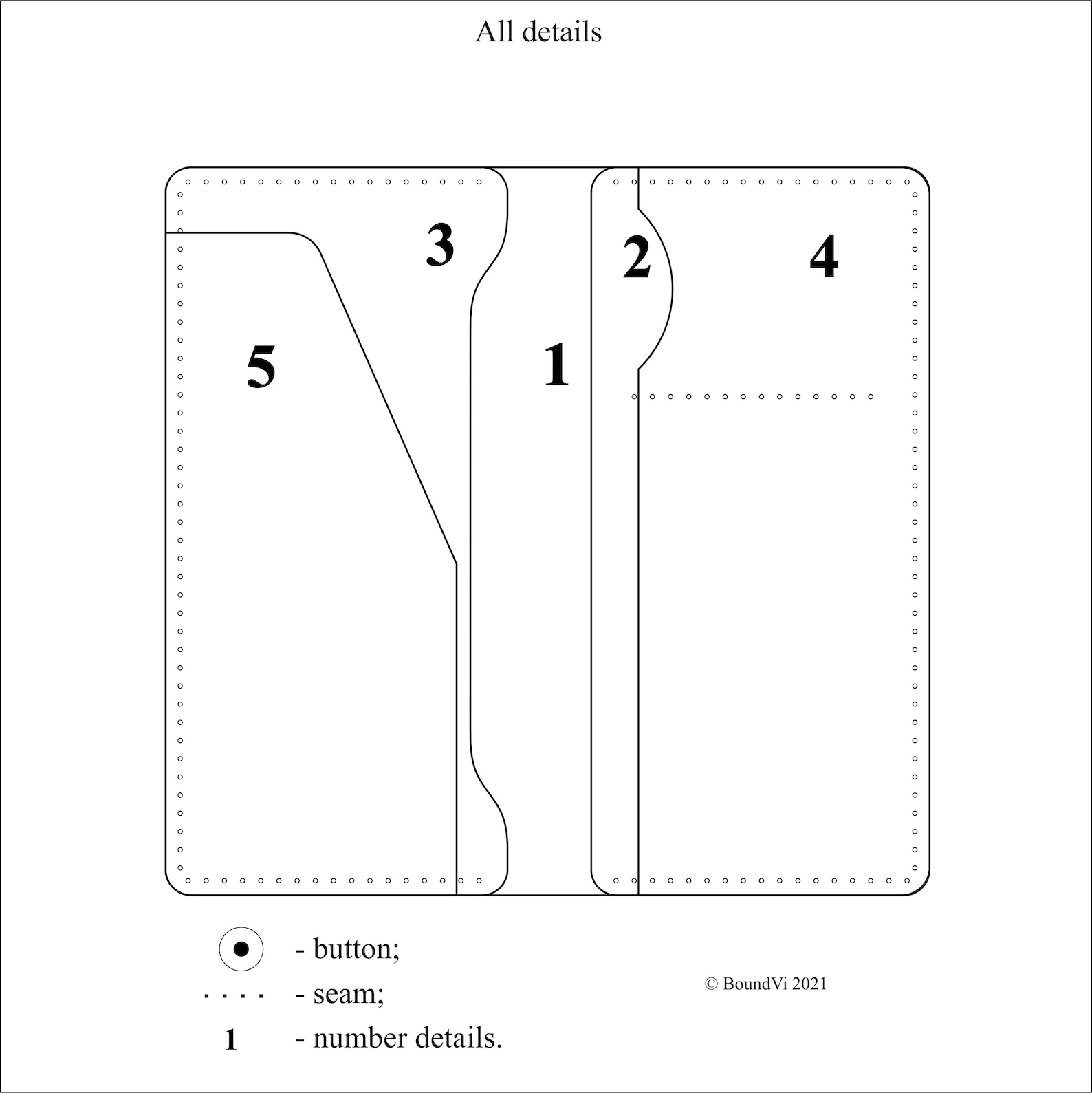 PDF Long Wallet Leather, Long Wallet PDF, Template Wallet, Pattern ...