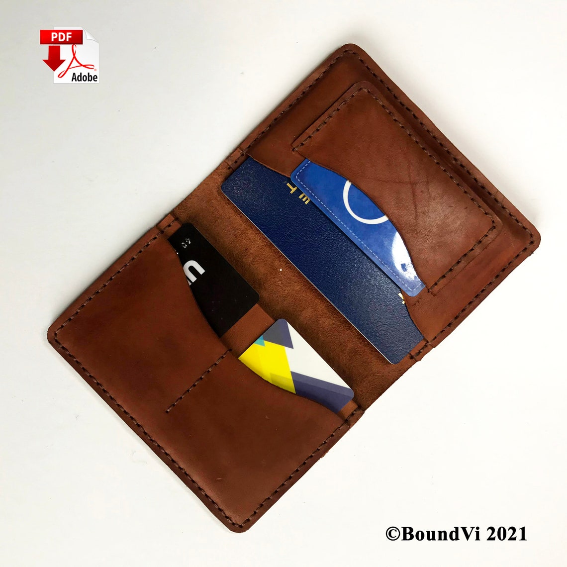 Document Holder Pattern, PDF Wallet Leather, Passport Case PDF, Card ...