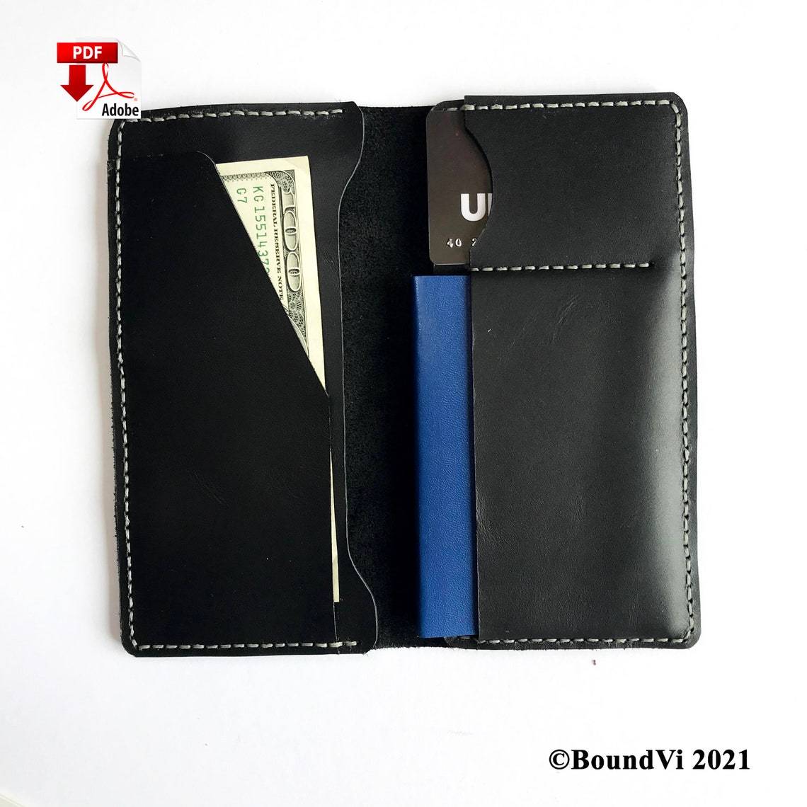 PDF Long Wallet Leather, Long Wallet PDF, Template Wallet, Pattern ...