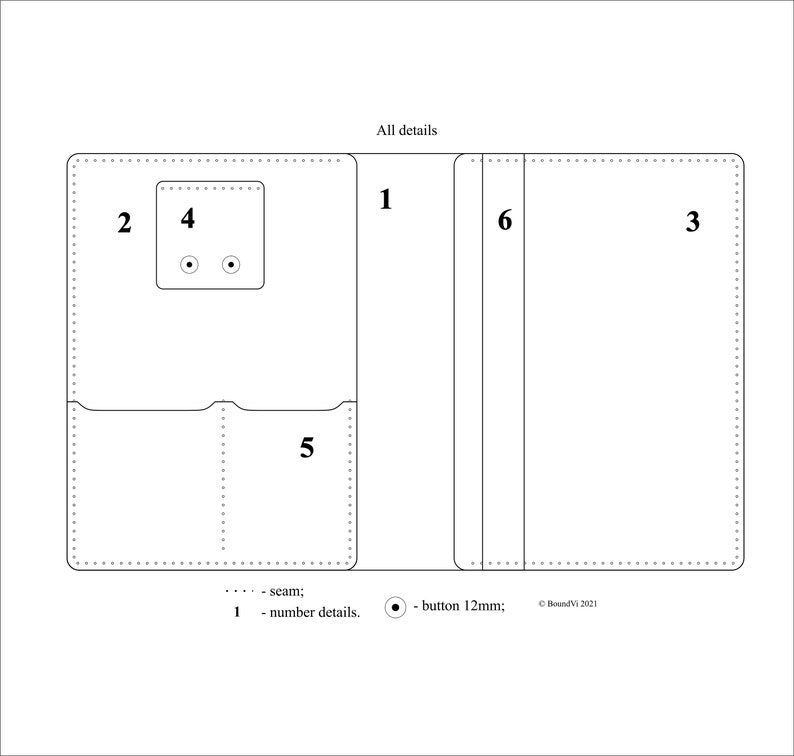Leather Notebook A5 Pattern PDF Pattern Template Leather - Etsy