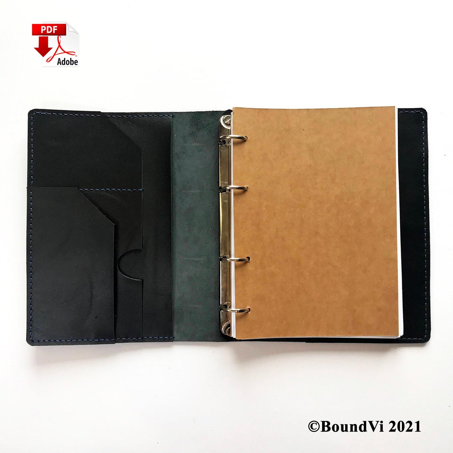 Leather Notebook A5 Pattern, PDF Pattern, Leather Organizer Pattern ...