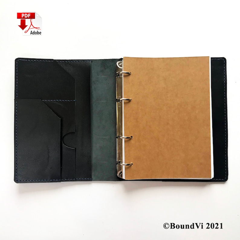 Leather Notebook A5 Pattern, PDF Pattern, Leather Organizer Pattern ...