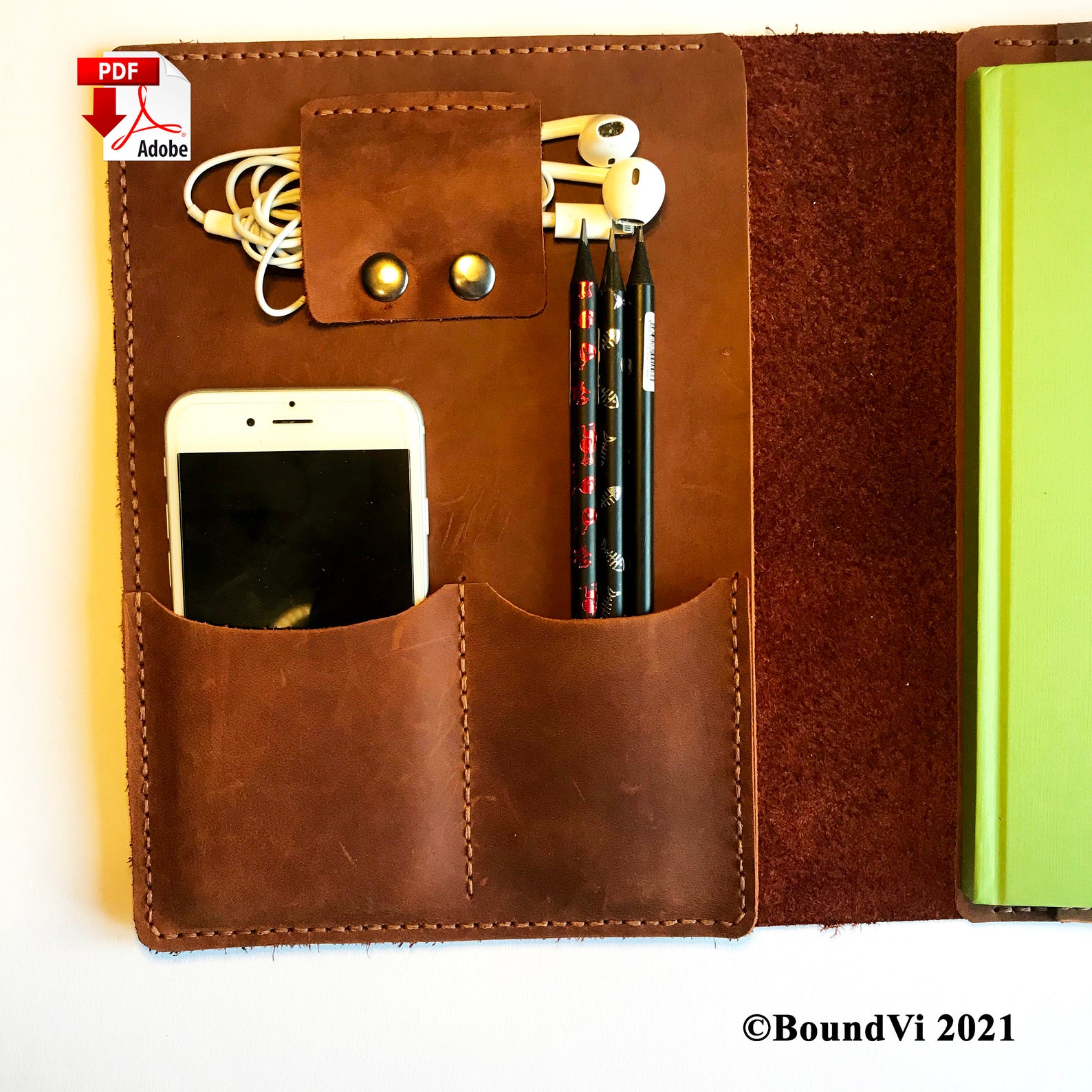 Leather Notebook A5 Pattern PDF Pattern Template Leather - Etsy