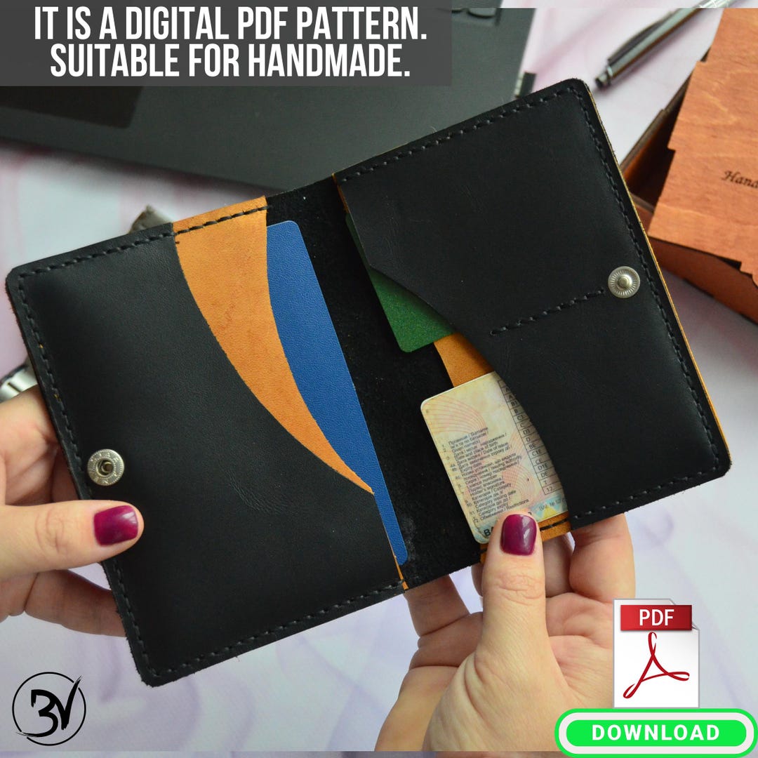 Document Holder Pattern, PDF Wallet Leather, Card Holder Pattern ...