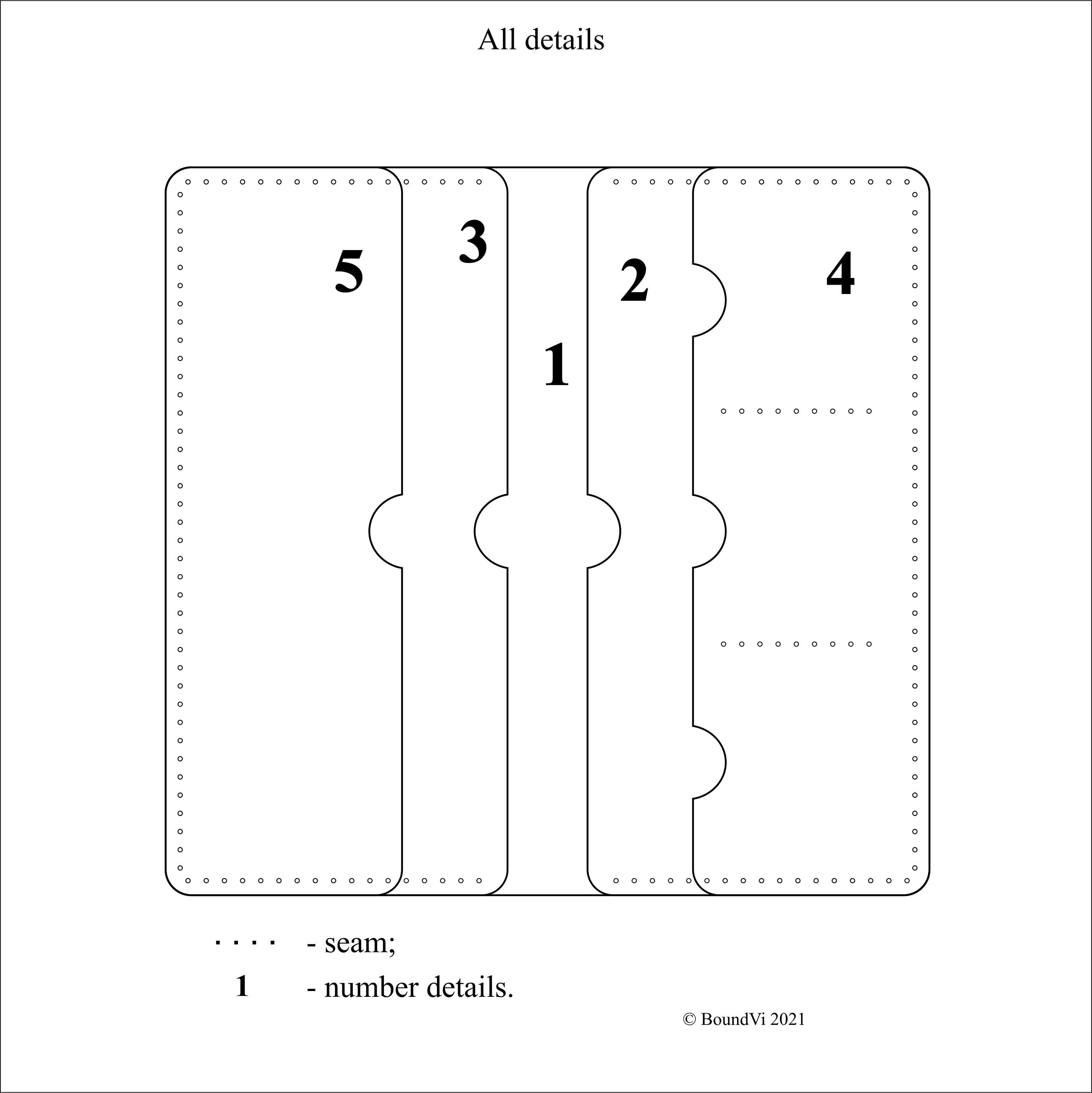 Pdf Long Wallet Leather / Template Wallet / Long Wallet Pdf / Pattern ...