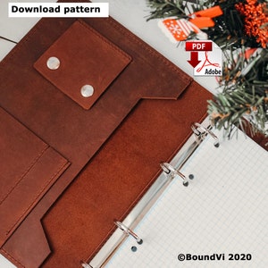 Template leather notebook Leather Notebook A5 Pattern PDF | Etsy
