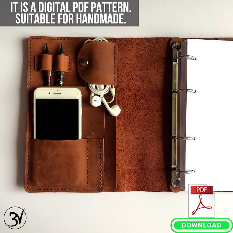 Template Leather Notebook, Leather Notebook A5 Pattern, PDF Pattern ...