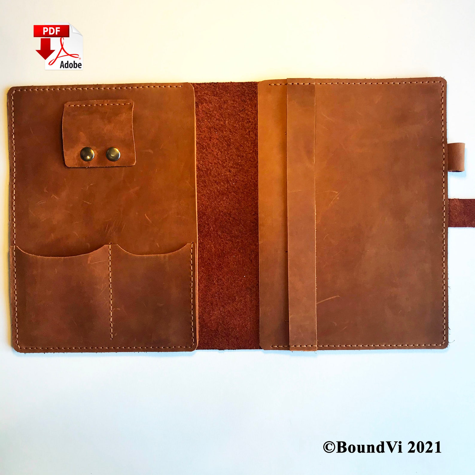 Leather Notebook A5 Pattern PDF Pattern Template Leather - Etsy