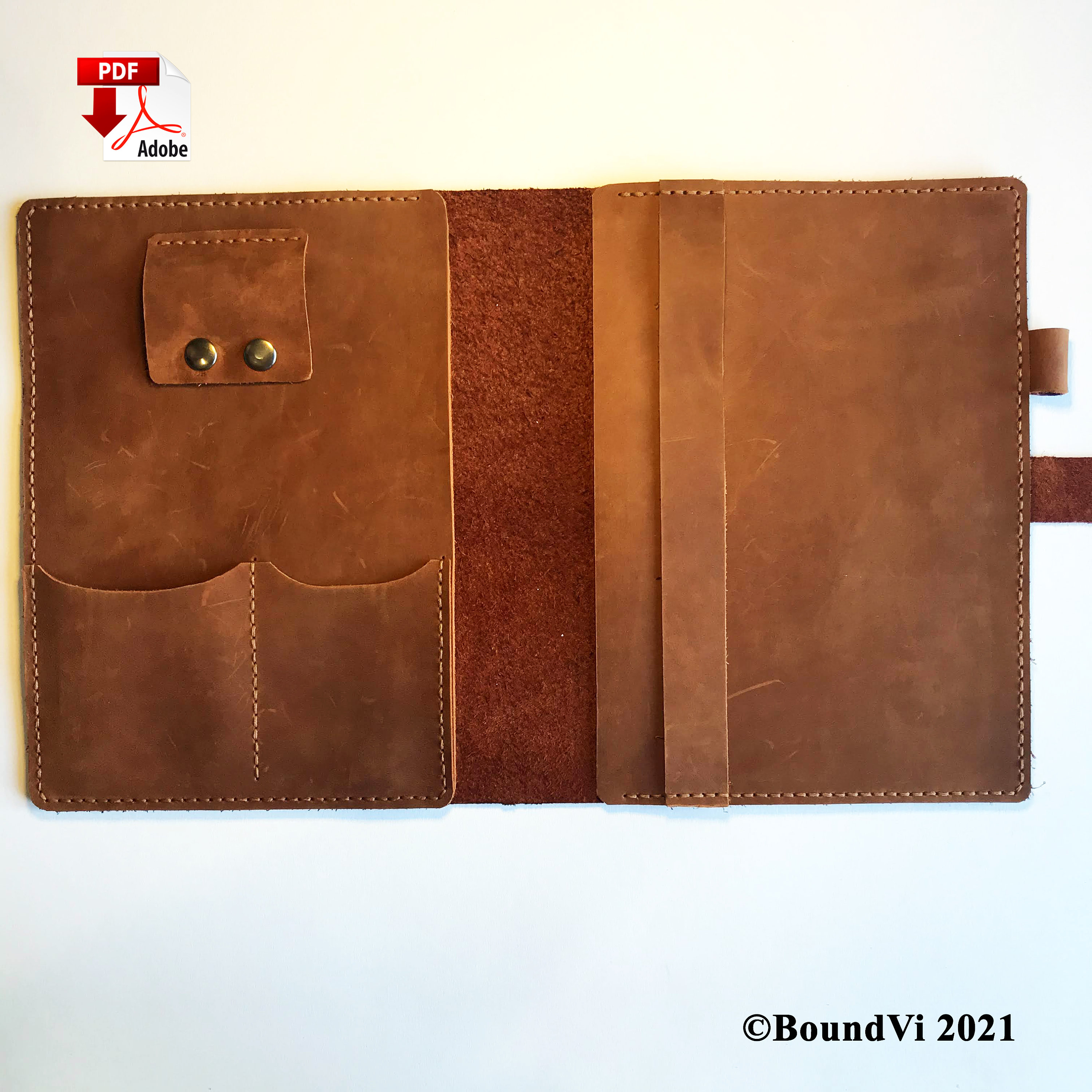 Leather Notebook A5 Pattern PDF Pattern Template Leather - Etsy