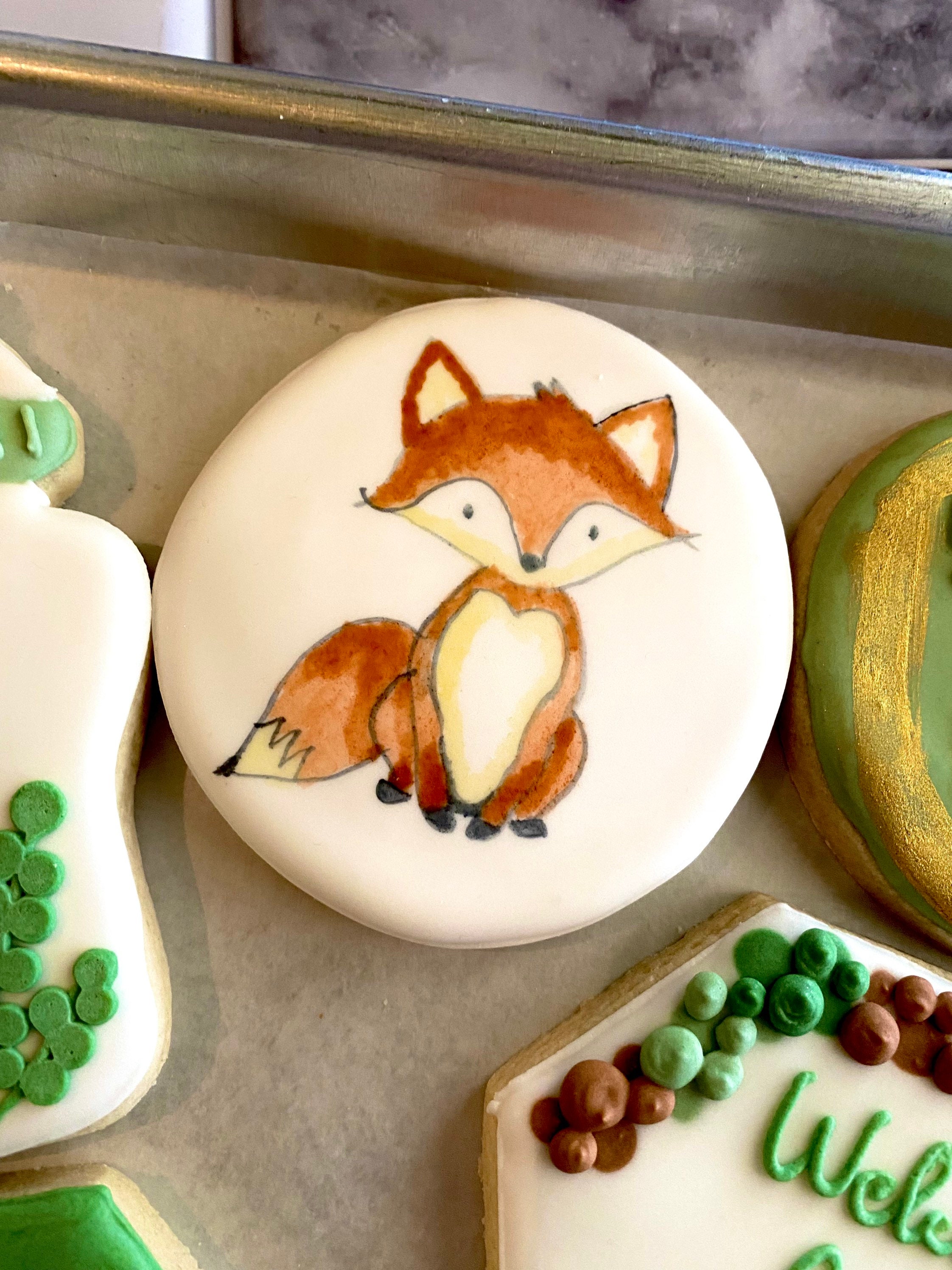 TWO Dozen Woodlands Baby Shower Cookies Woodlands Creatures Cookies Fox ...