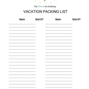 Printable Vacation Planner Vacation Planner Printables PDF | Etsy