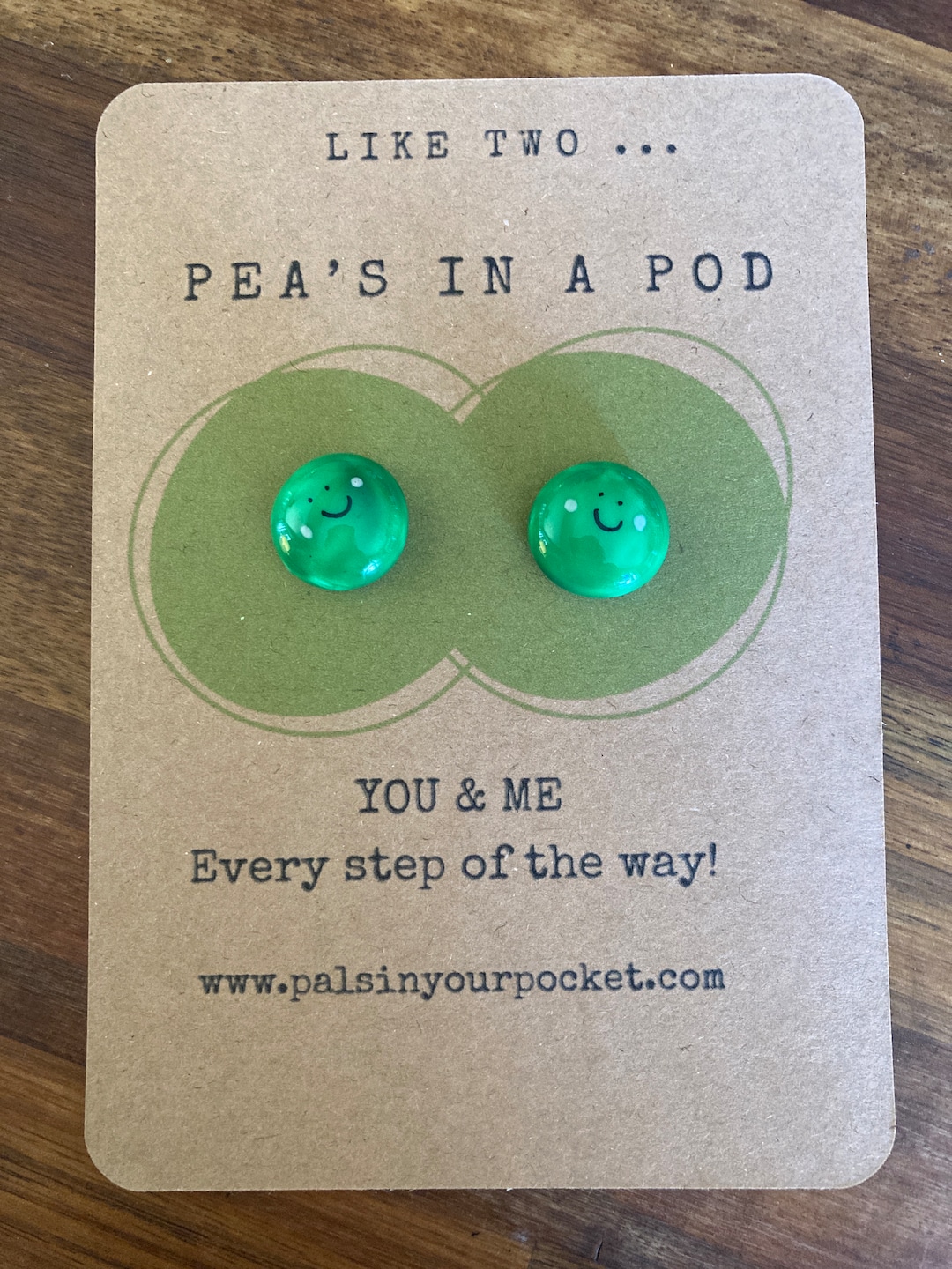 Pea Pal| His & Hers| Couples Charm|anniversary Gift| Love You| Worry ...
