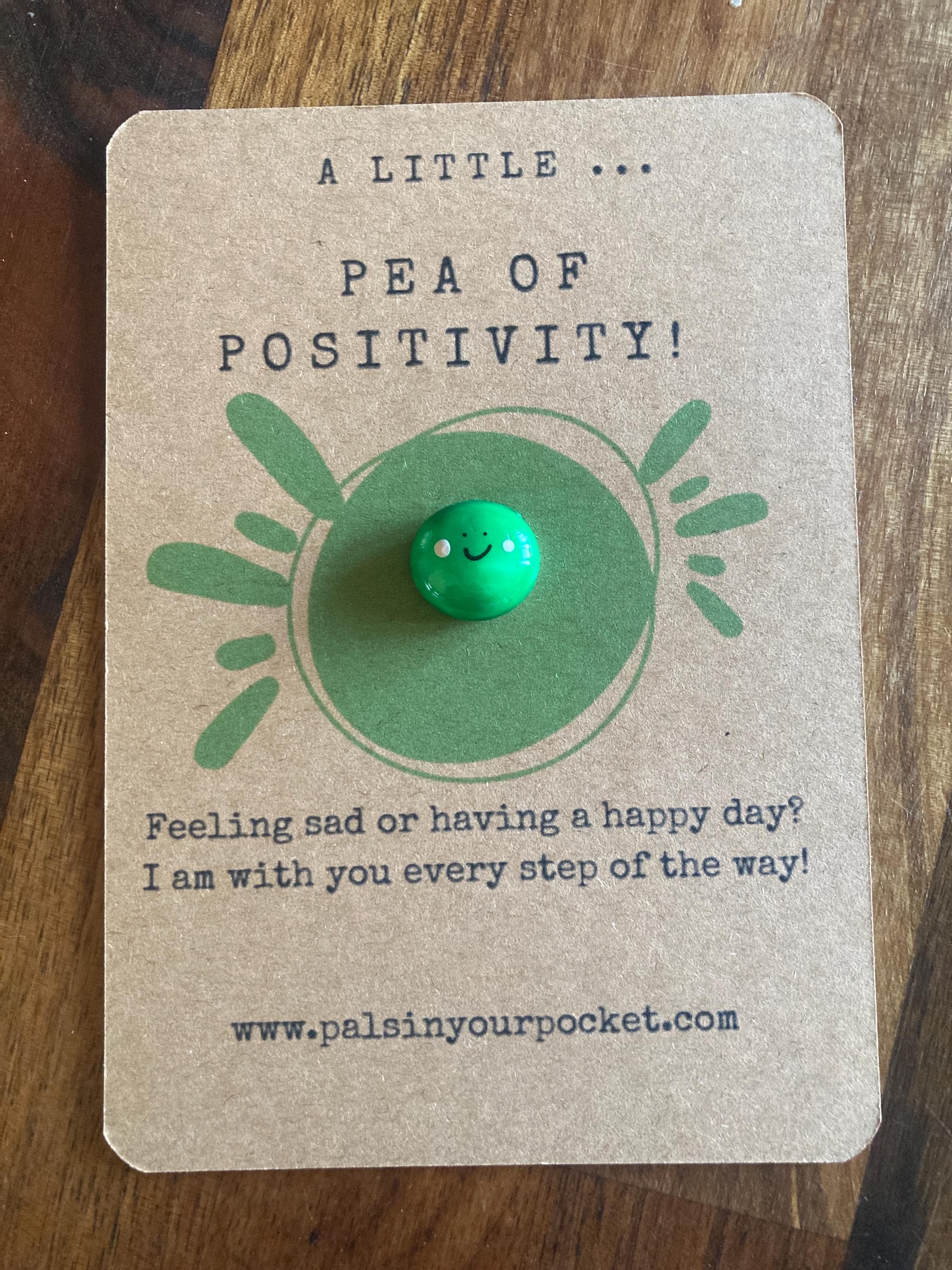 Positive Pocket Pea! Gift for Anxiety| Positive Mental Health- Happy ...