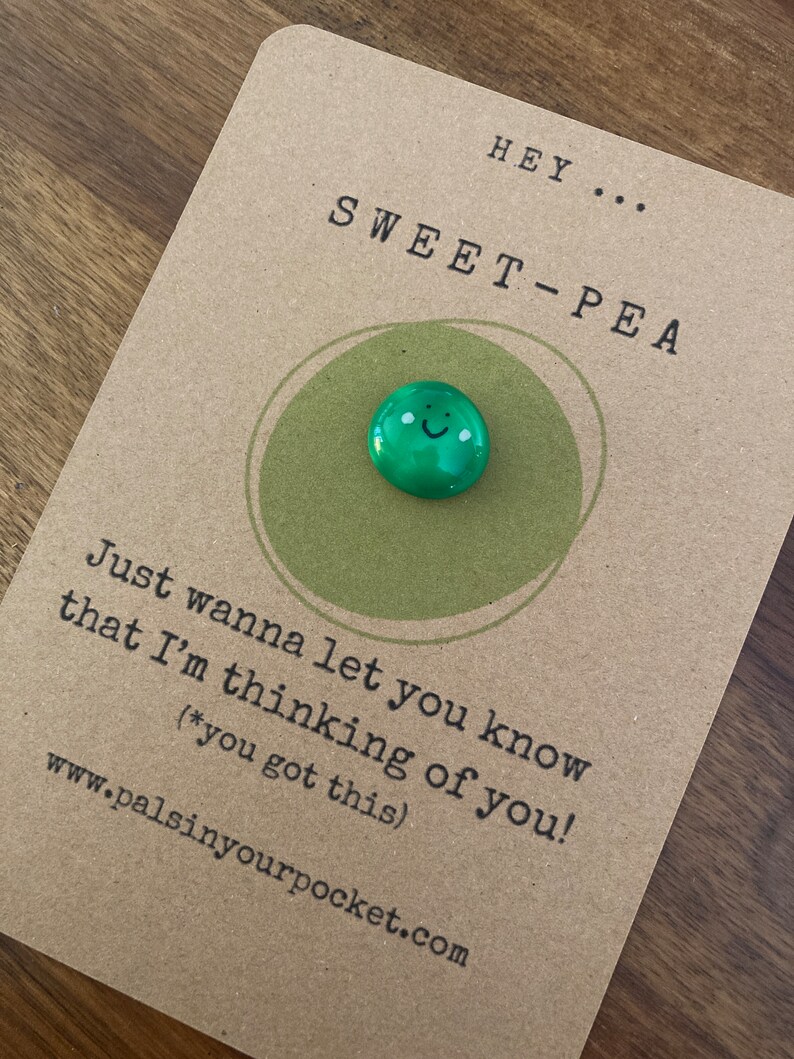 Sweet Pocket Pea! Gift for Anxiety| Positive Mental Health- Happy Hello ...