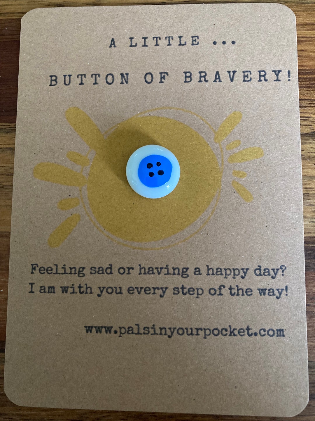 Brave Button, Childrens Anxiety Gift, Back to School, Worries, Brave ...