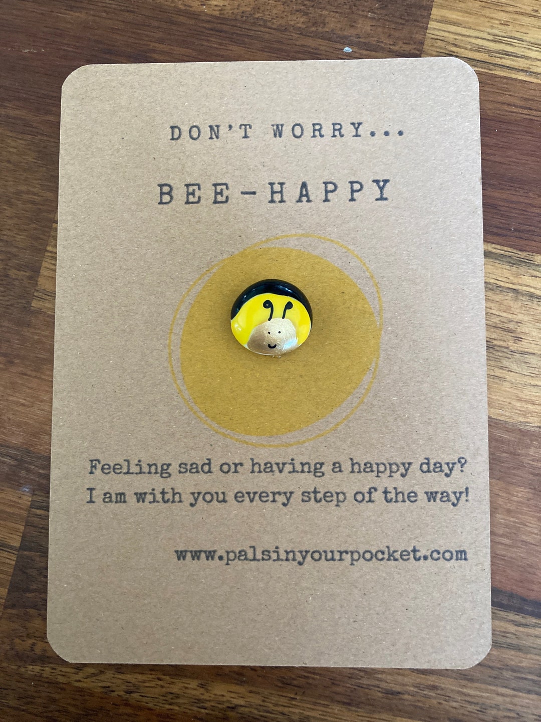 Bee Pebble- Pocket Hug- Anxiety Buster- Be Happy- Happy or Sad Day ...