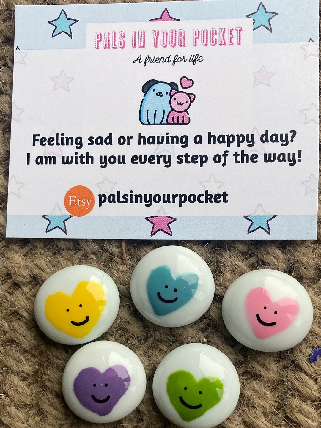 Kids Worry Pebble Happy Heart Pals Seperation Love You Fidget Love ...
