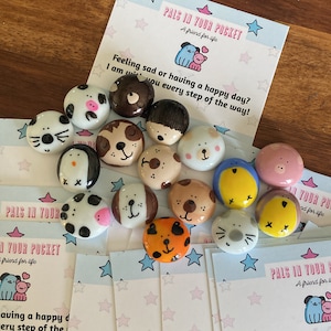 Pocket Pets, Little Animal Rocks. Self Care. Worries. Cute Painted ...