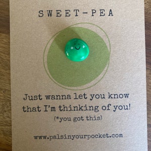 Sweet Pocket Pea! Gift for Anxiety| Positive Mental Health- Happy Hello ...