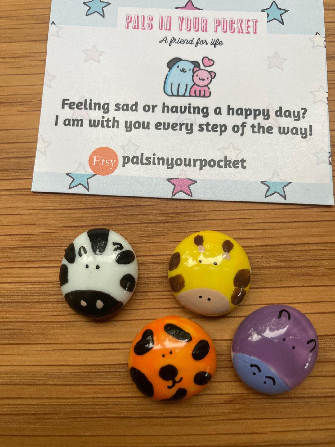 Animal Zoo Childrens Anxiety, Self Care, Fidget Stones Worry Rocks ...
