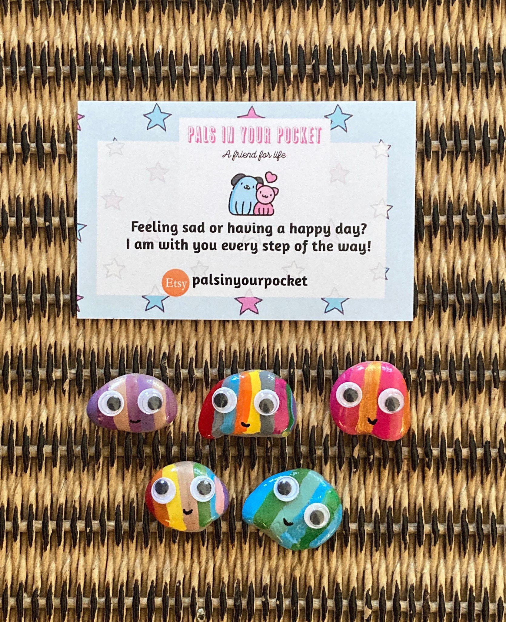 Pocket pal/ Pals in your pocket comfort Pocket hug/ worry | Etsy