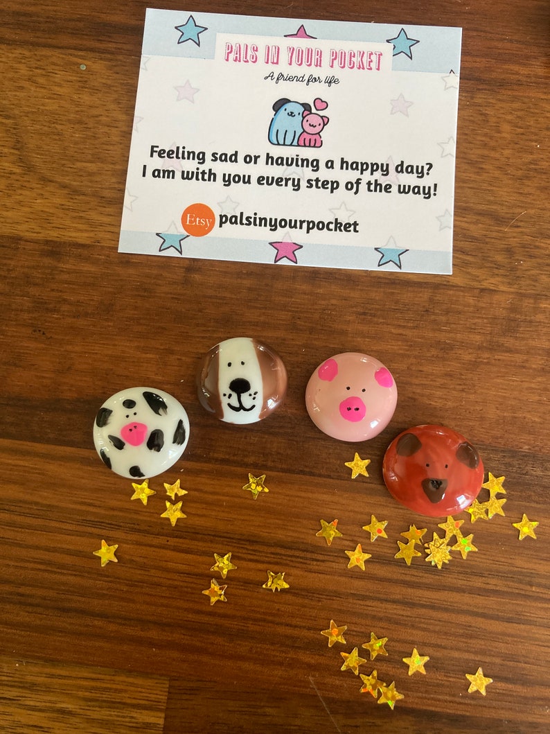Pocket Pets, Little Animal Rocks. Self Care. Worries. Cute Painted ...