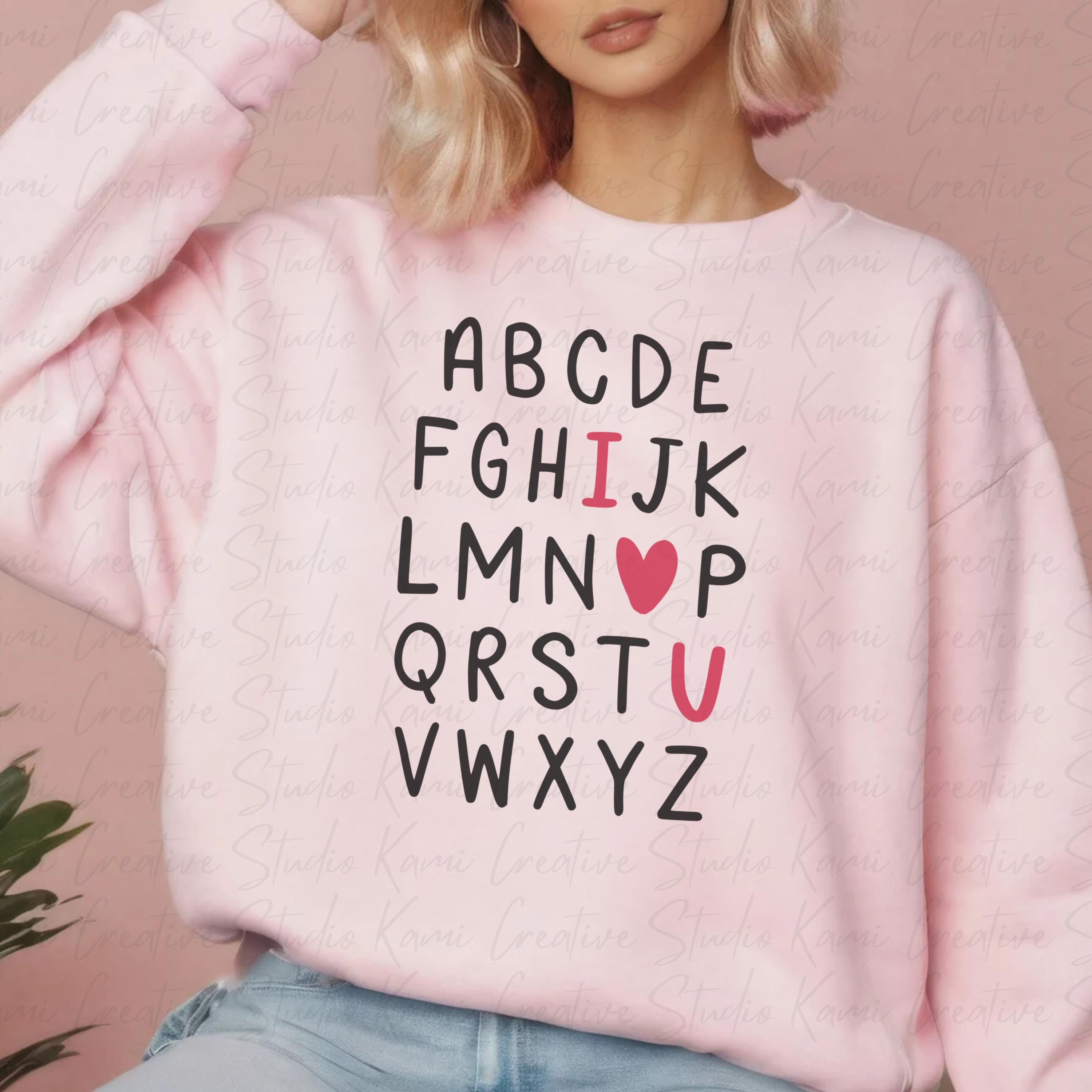 Cute Alphabet Letters I Love You Design PNG, Heart Alphabet Clipart ...