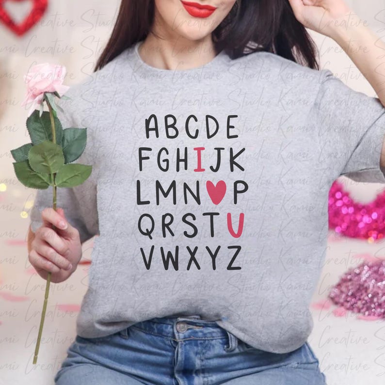 Cute Alphabet Letters I Love You Design PNG, Heart Alphabet Clipart ...