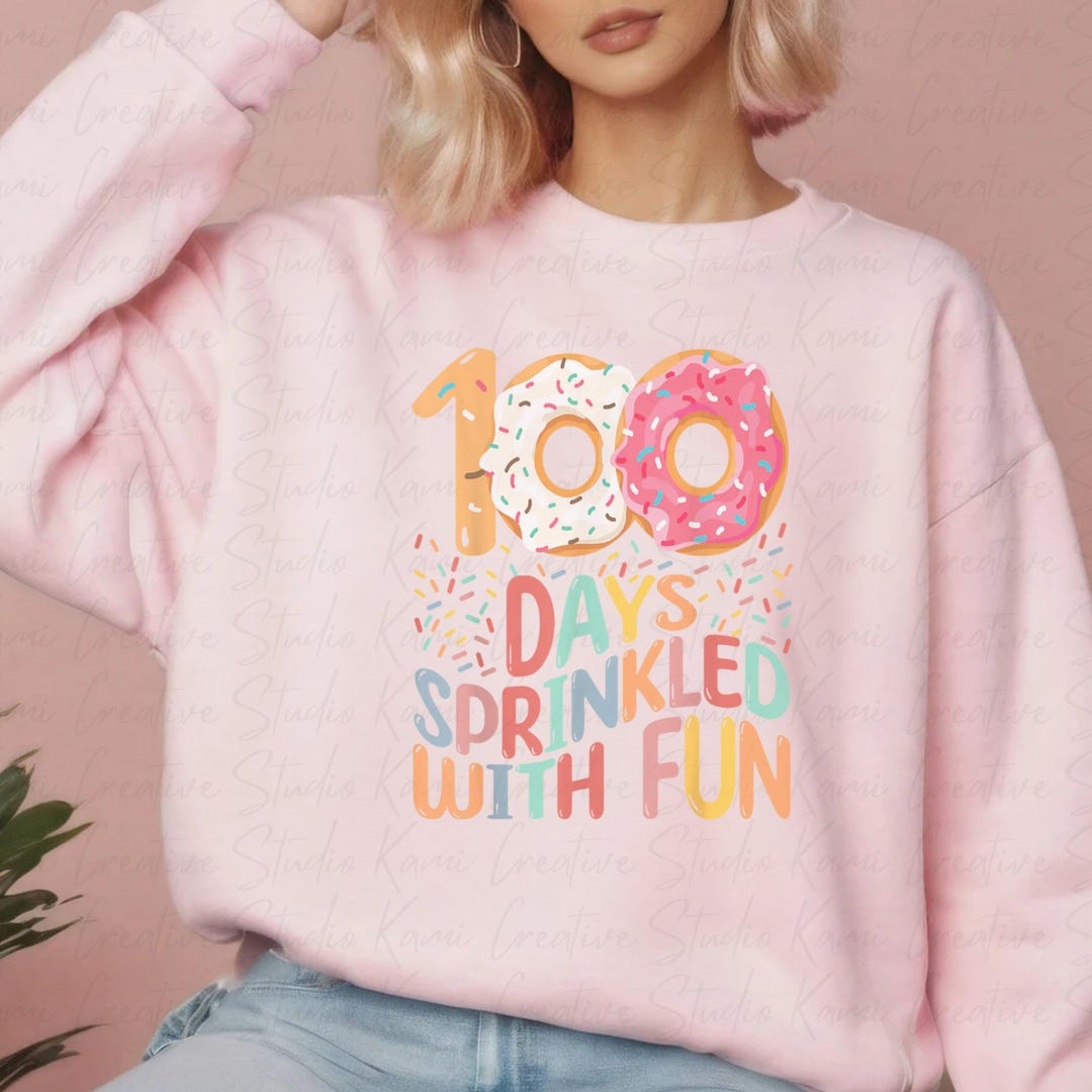 100 Days Sprinkled With Fun PNG, Funny 100 Days of School Donut Design ...