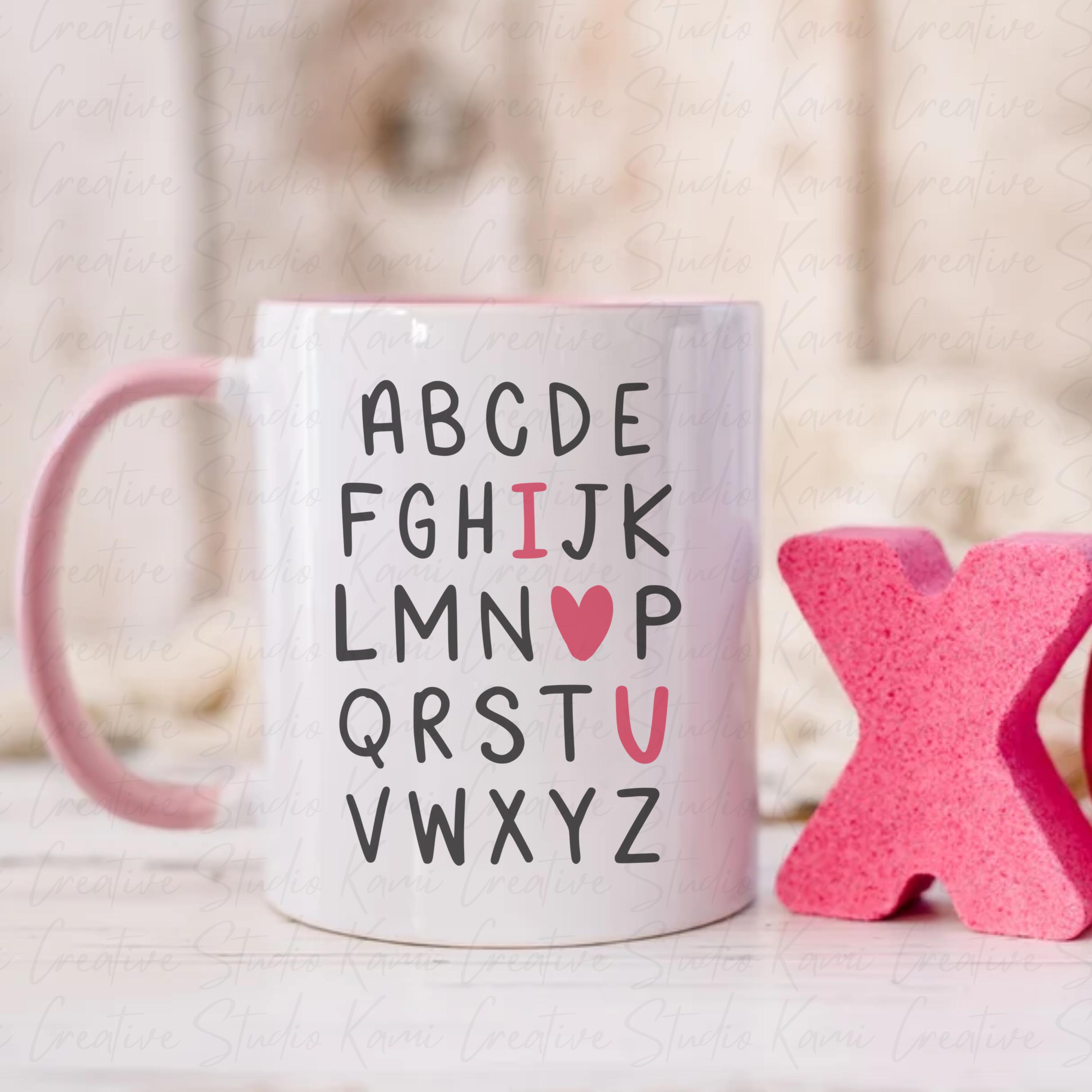 Cute Alphabet Letters I Love You Design PNG, Heart Alphabet Clipart ...