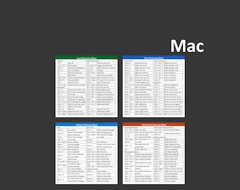 Excel for Windows PC Cheat Sheet Reference Guide Shortcut - Etsy