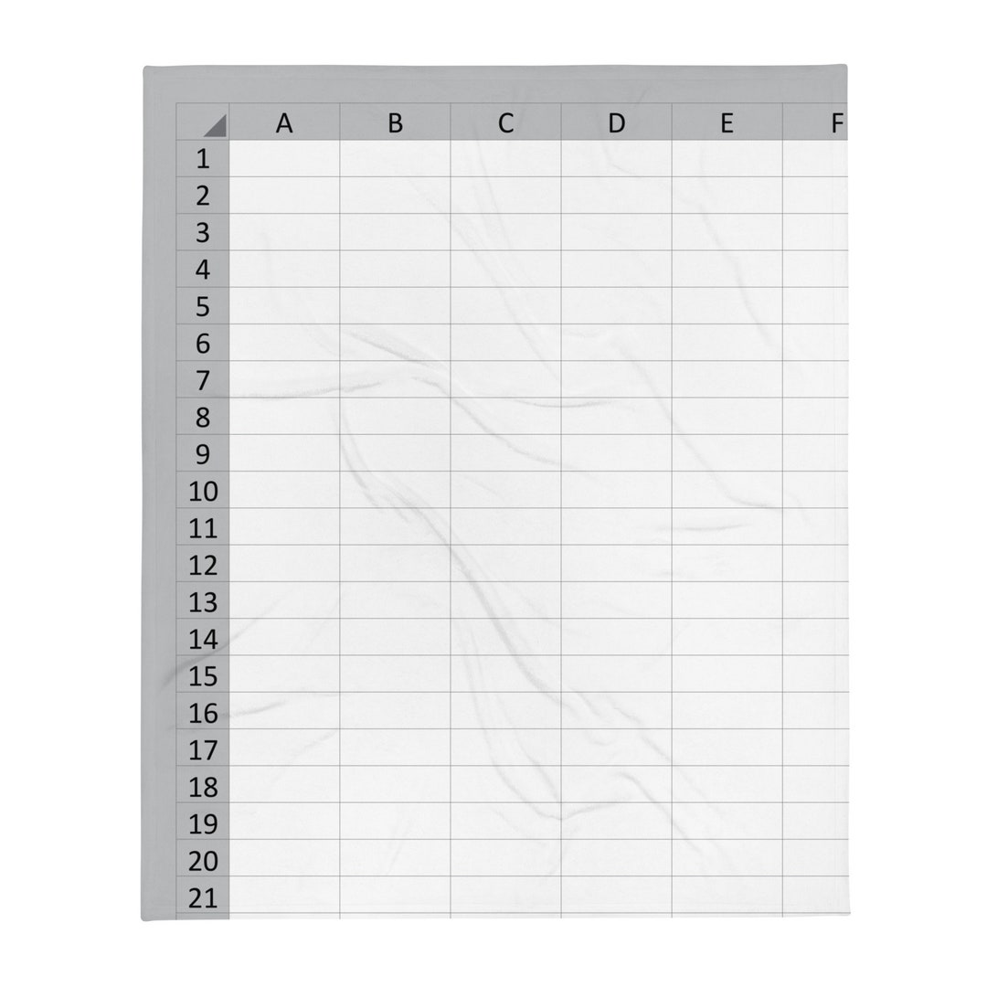 Spreadsheet Throw Blanket - Etsy