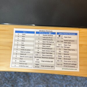 Windows Shortcuts 3" X 5" Sticker for Laptop or Desk - Etsy