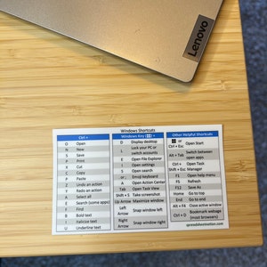 Windows Shortcuts 3" X 5" Sticker for Laptop or Desk - Etsy
