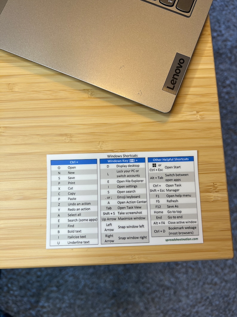 Windows Shortcuts 3" X 5" Sticker for Laptop or Desk - Etsy