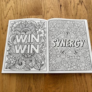 Corporate Activity Book - Adult Coloring Book With Corporate Buzzwords ...
