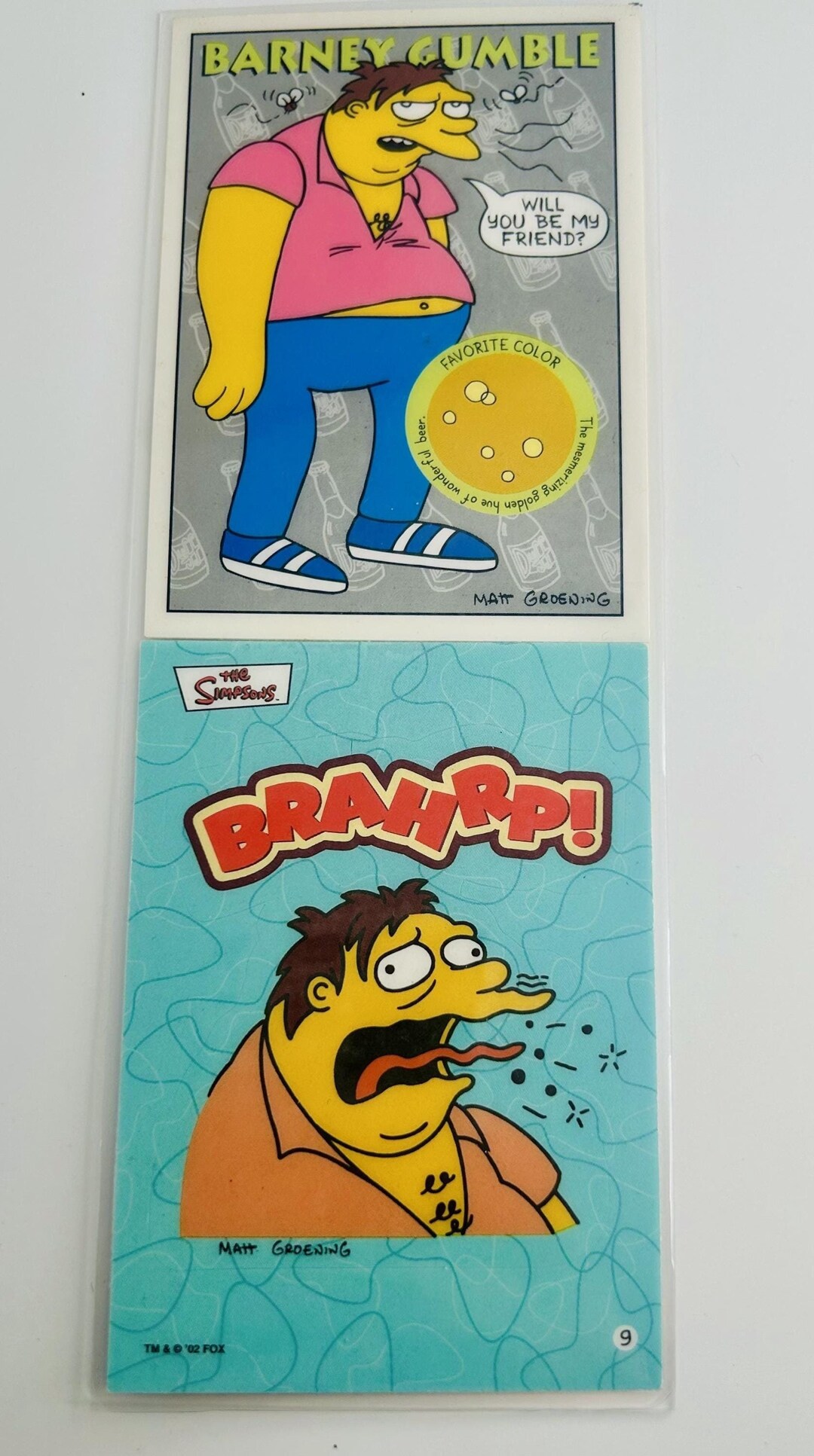 Vintage Simpsons Laminated Playing Cards BOOKMARK: Barney - Etsy