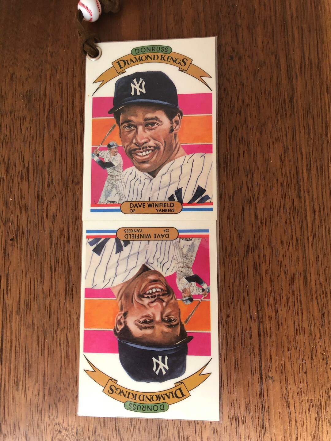 Vintage New York Yankees Laminated Baseball Cards BOOKMARK: Dave ...