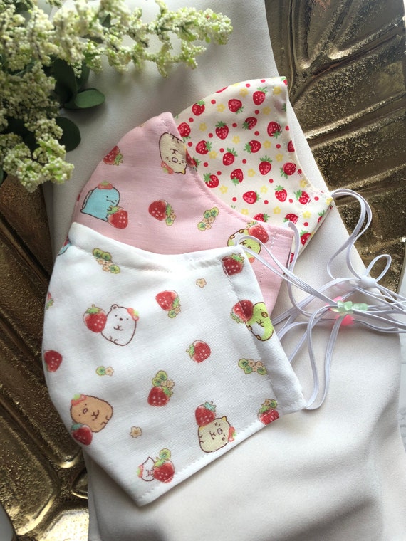 Strawberry Adult Face Mask - Etsy