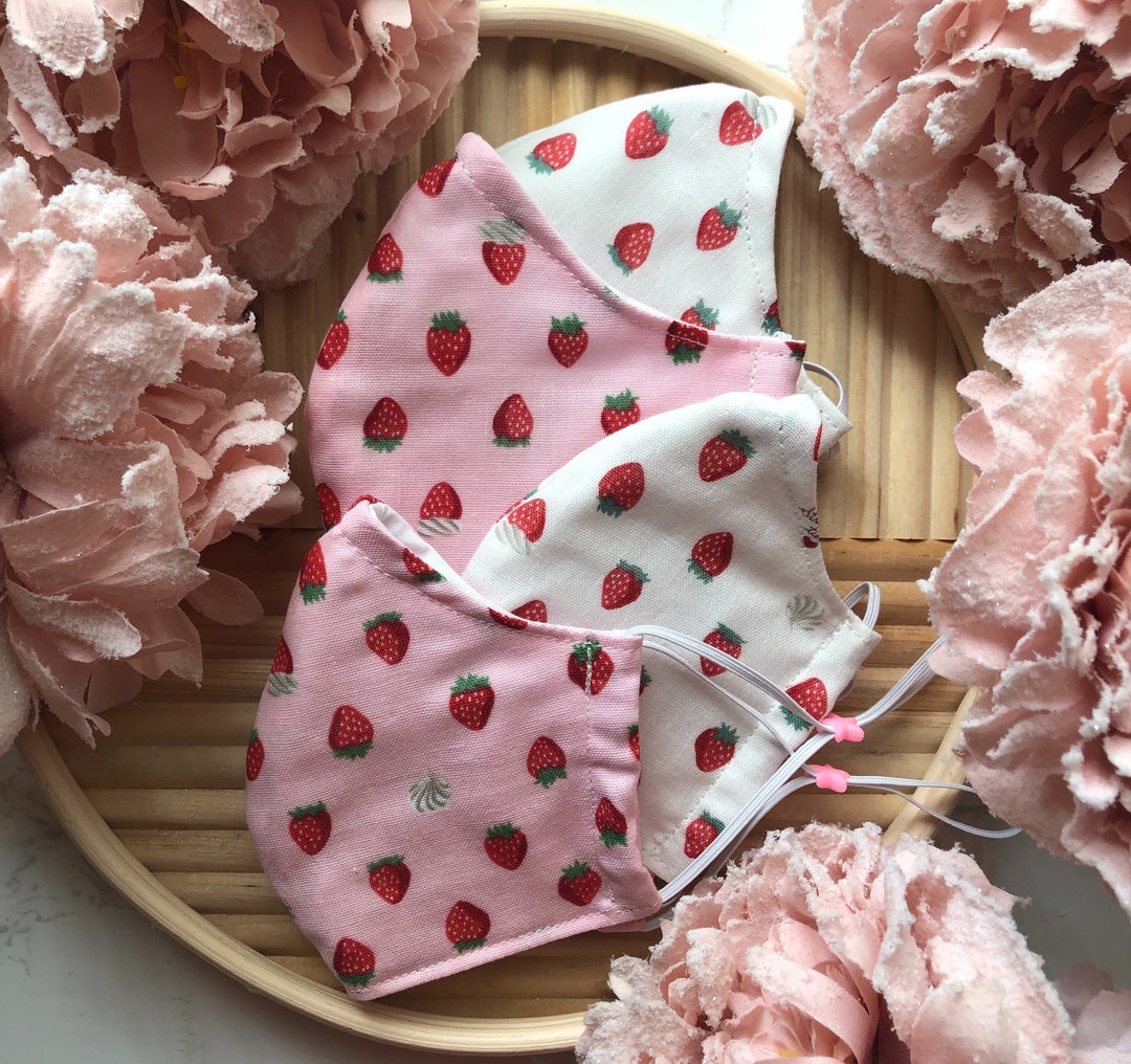 Strawberry Adult Face Mask - Etsy