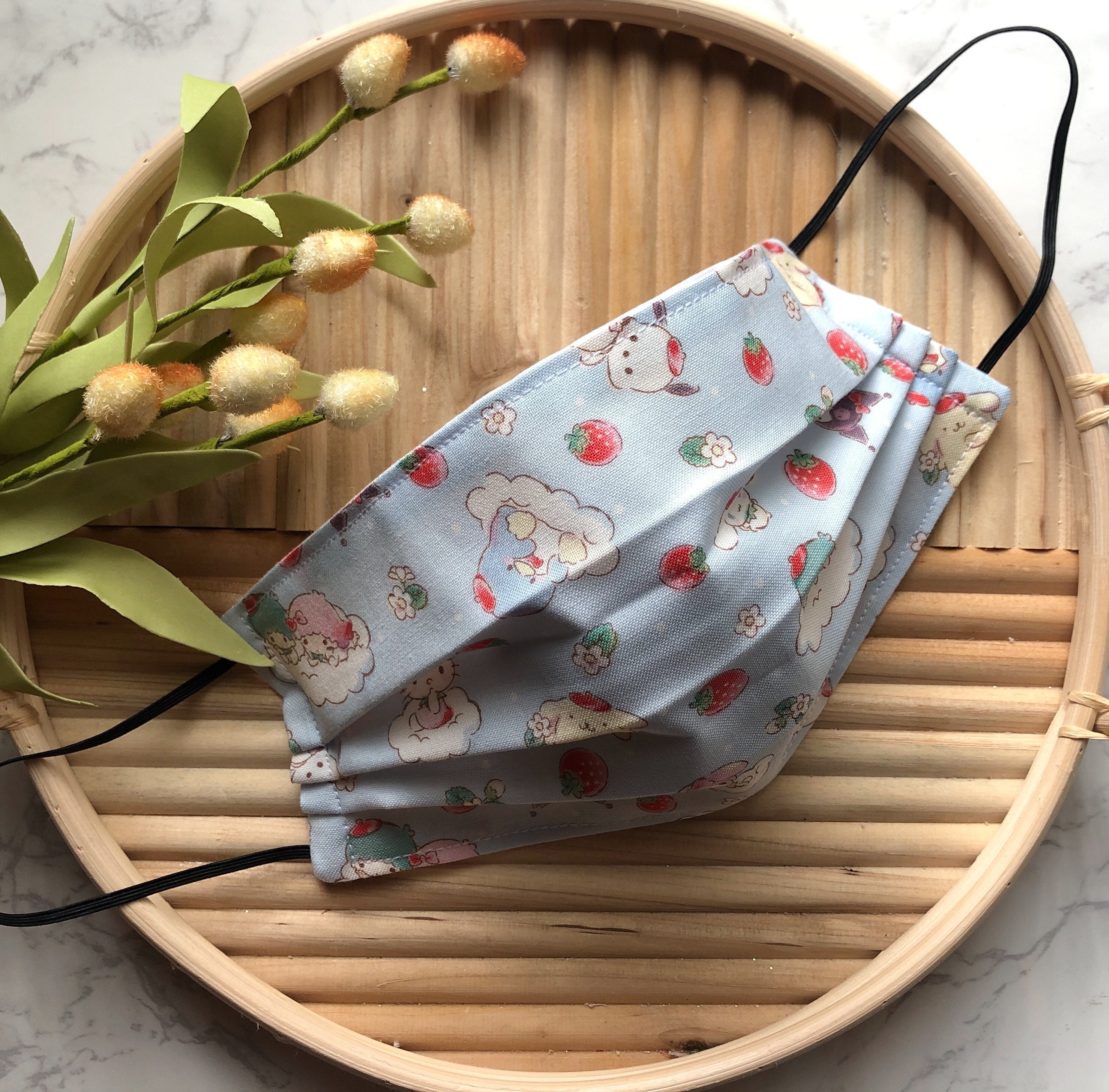 Blue Strawberry Adult Face Mask - Etsy