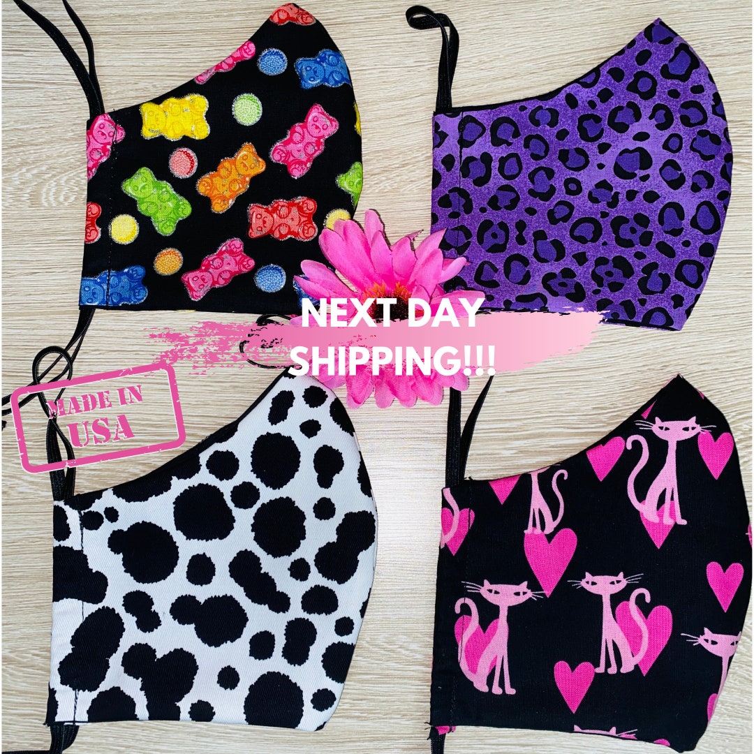 Face Mask With Filter Pocket, Little Girl Mask, Kid Mask, Mask for Kids ...