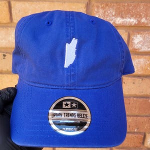 Belize Map Hat: Embroidered Cotton Dad Hat - Etsy