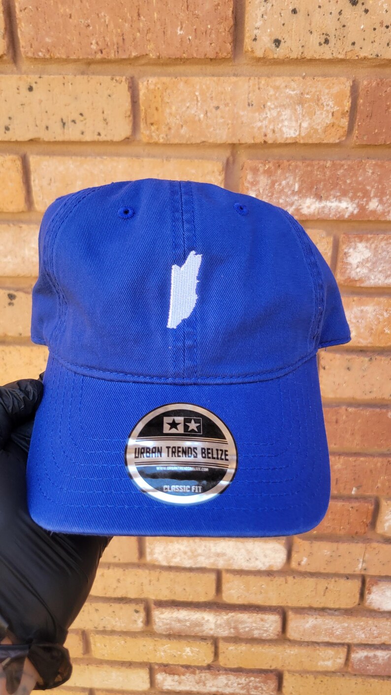 Belize Map Hat: Embroidered Cotton Dad Hat - Etsy