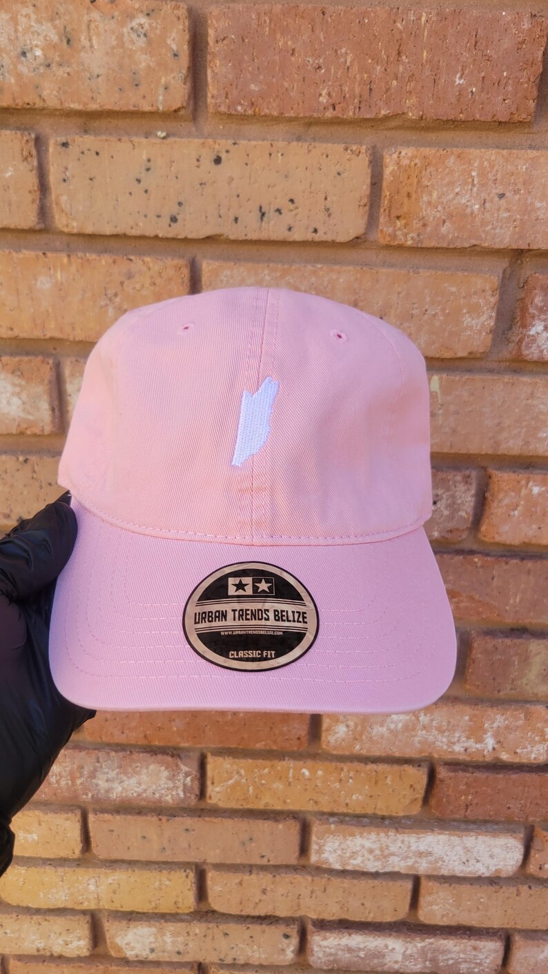 Belize Map Hat: Embroidered Cotton Dad Hat - Etsy