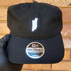 Belize Map Hat: Embroidered Cotton Dad Hat - Etsy